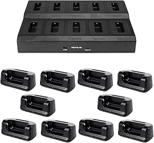 Amazon.com: Retevis 10-Way Walkie Talkie Charger(1 Pack) Bundle with ...