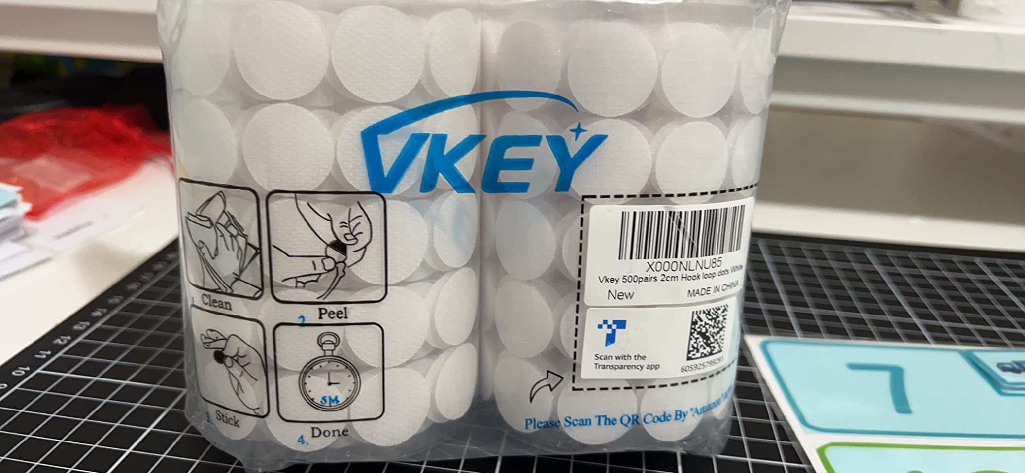 Vkey 1000pcs (500 Pair Sets) 20mm Diameter Sticky Back Coins Hook ...