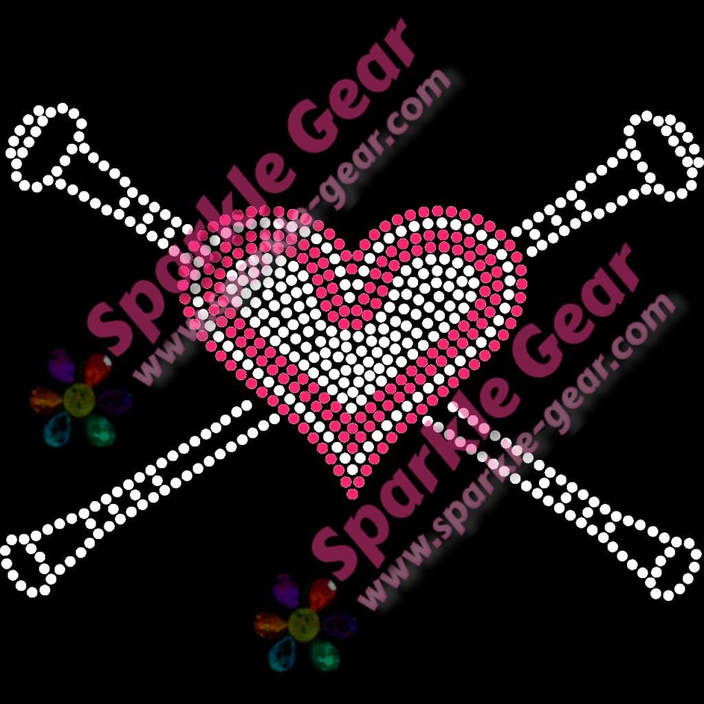 Amazon.com: Batons And Heart Rhinestone Transfer : Everything Else