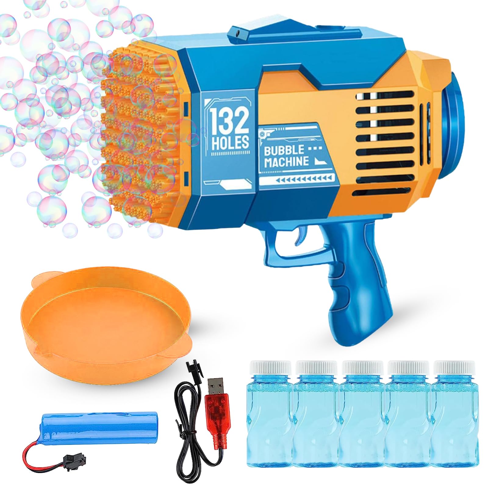 Pro Deals Bubble Machine Gun 132 Holes Bubble Blower | Rocket Launcher ...