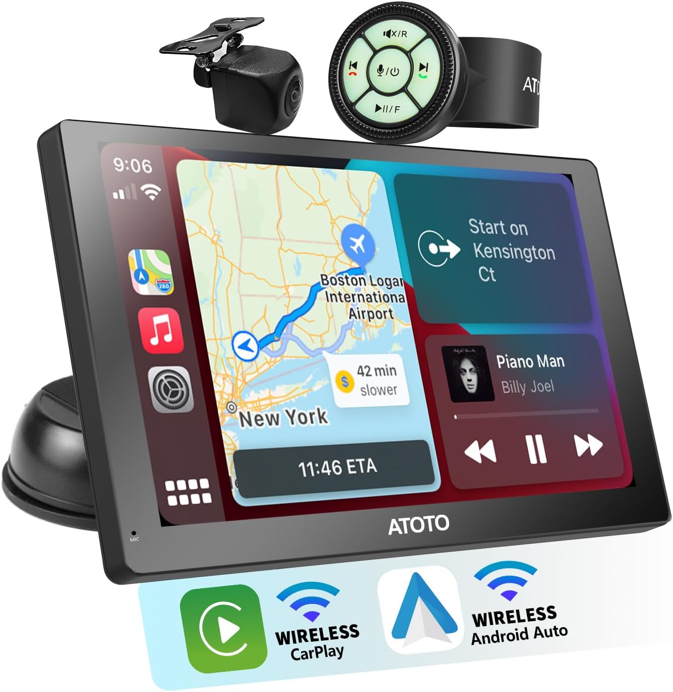 Amazon.com: ATOTO P5 Wireless CarPlay Android Auto Screen, Portable Car ...