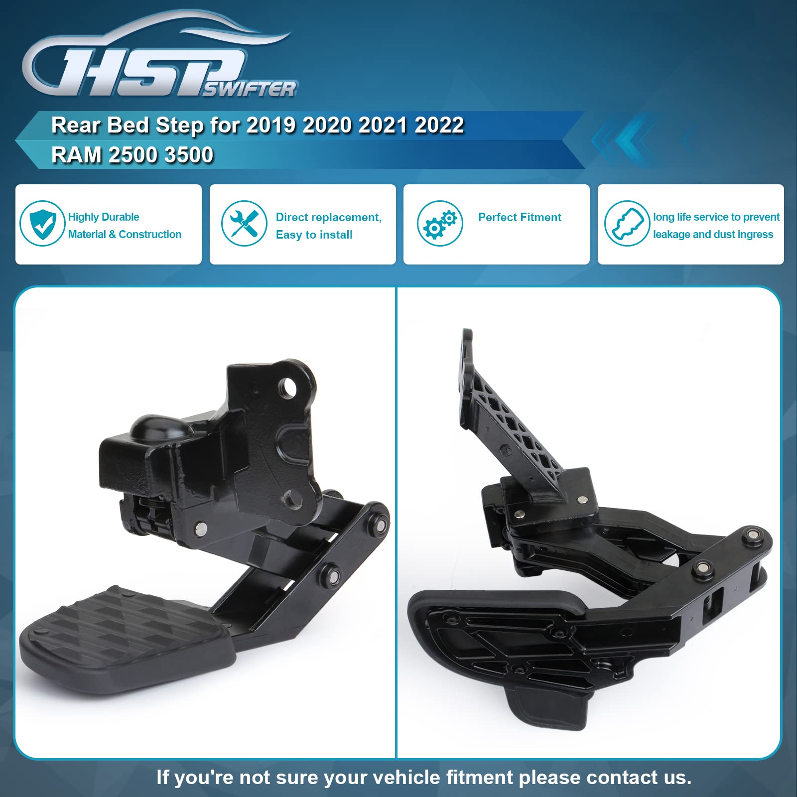 Snapklik.com : HSPSWIFTER Rear Bed Step For RAM 2500 RAM 3500 2019 2020 ...