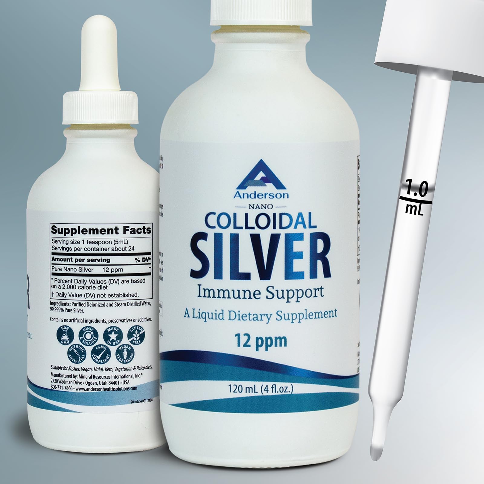 Amazon.com: Silver MTN Minerals Colloidal Silver 16 oz. 240 PPM ...
