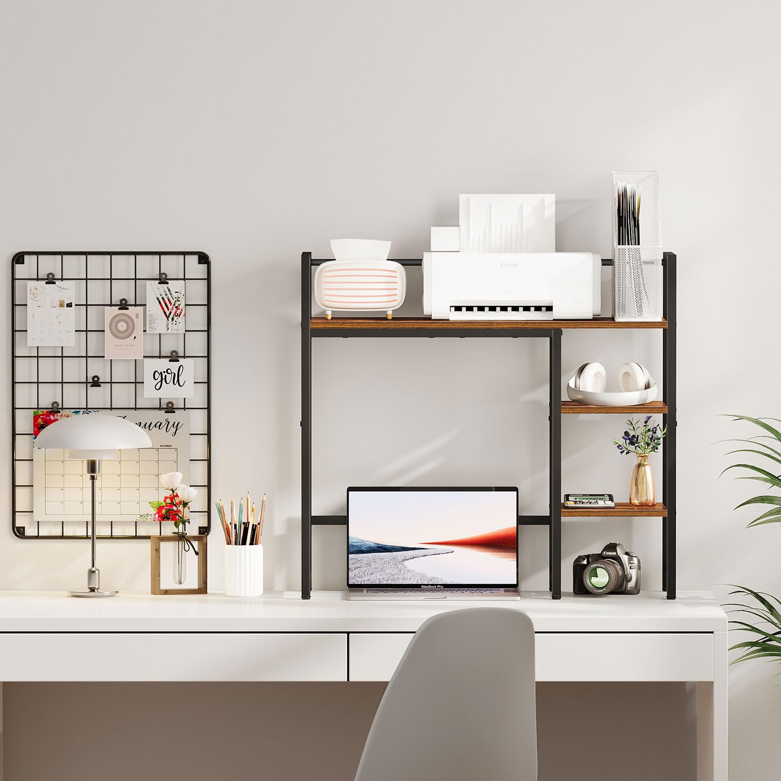 Snapklik.com : Desk Shelf, 31.9" Desktop Organizer Shelf, Desk Hutch ...