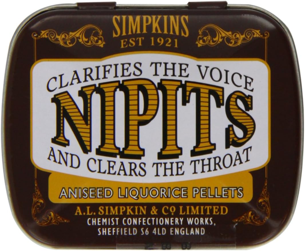 Simpkins Nipits Aniseed Liquorice Pellets Tins 12 g (Pack of 18 ...