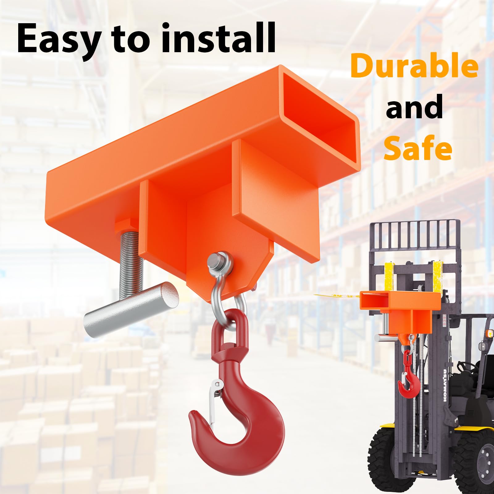 Snapklik.com : DEXSO Forklift Lifting Hook, 2200lbs Capacity Forklift ...