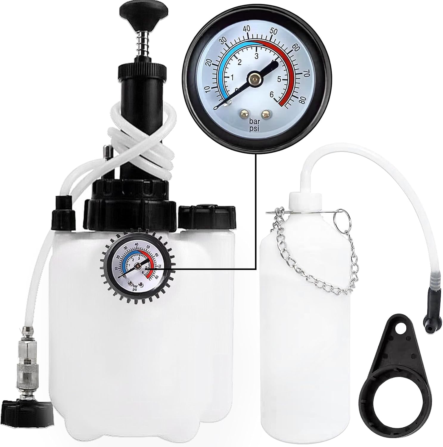 Vanwoke Purgeur de Frein Voiture,vidange Liquide de Frein Manuel,3L Kit ...