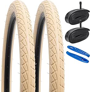 Amazon.com : YUNSCM 2-PCS 26" Bike Tires 26x 1.95/53-559 and 26" Heavy Duty Bike Tubes Schrader ...