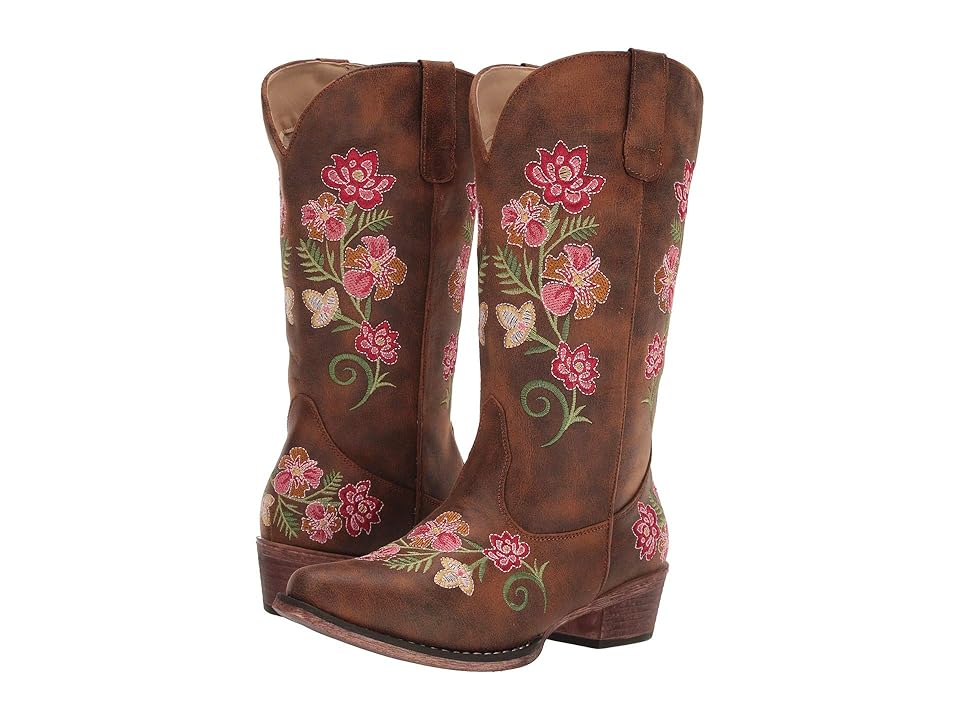 Roper Riley Floral (Red) Cowboy Boots - Big Apple Buddy