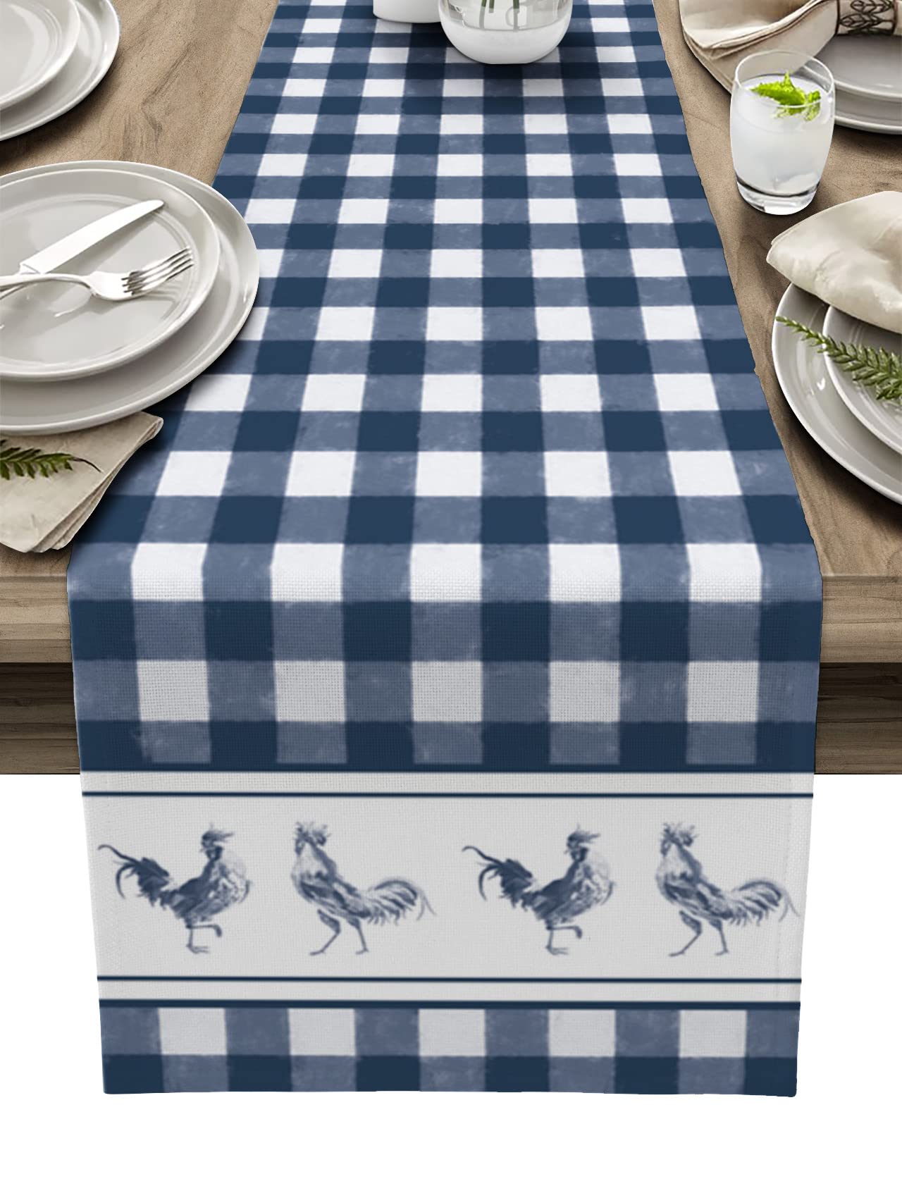 Amazon.com: Farmhouse Rooster Table Runner - 36 Inch Long Rustic Farm ...