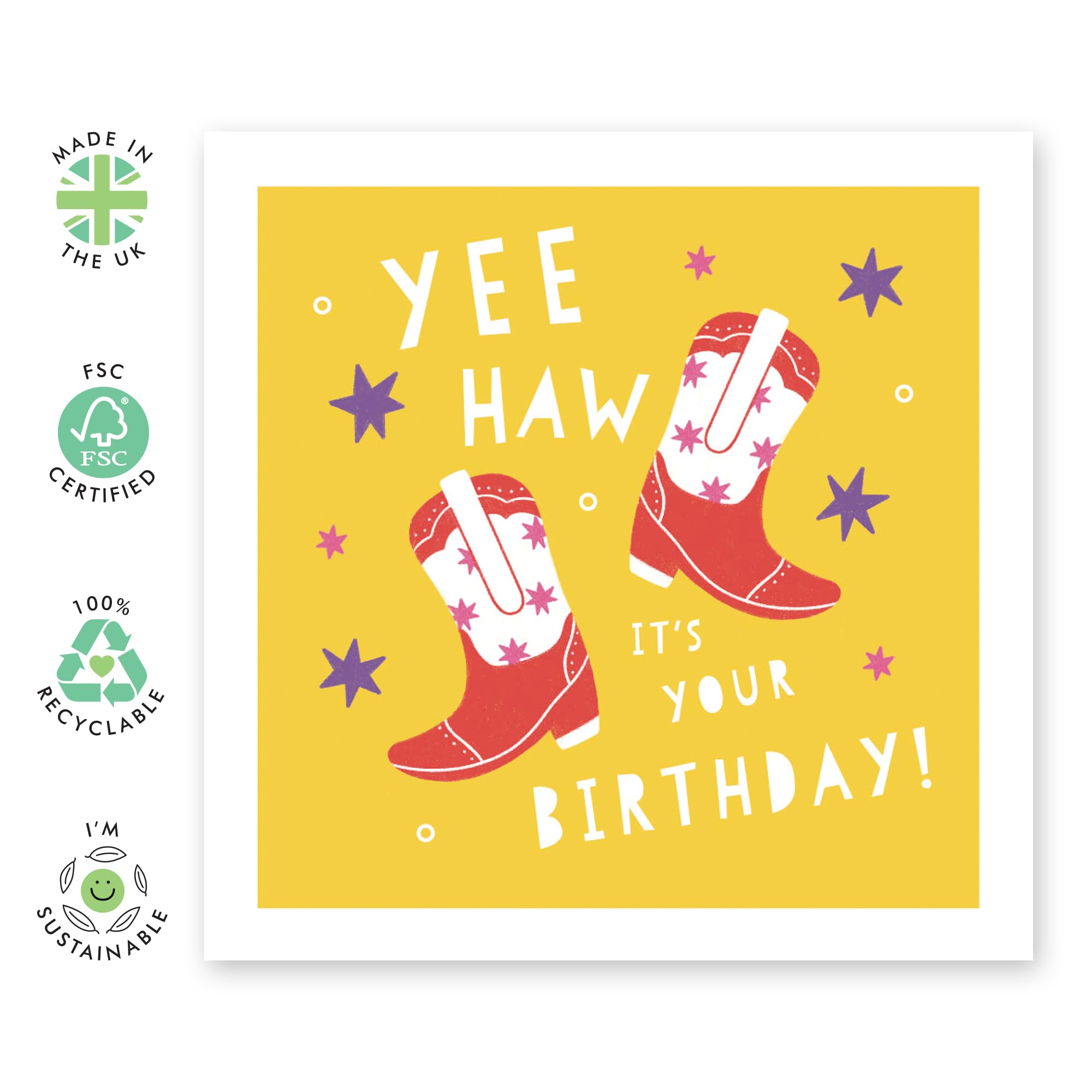 Western Happy Birthday Certificates Cowboy Boots Birthday Card