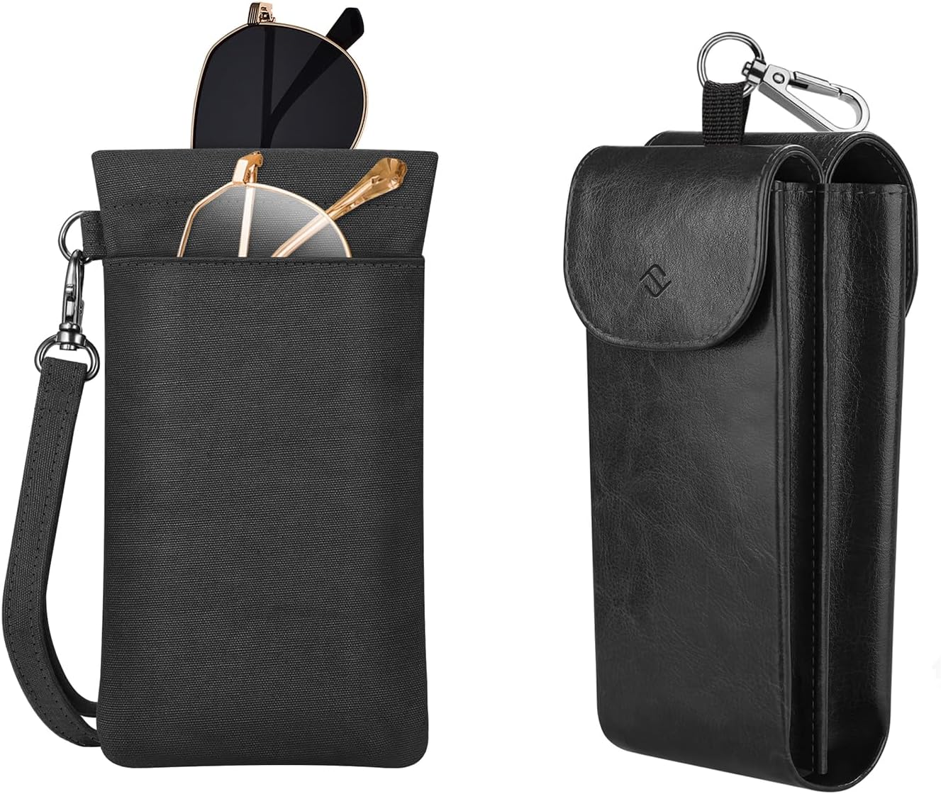 Amazon.com: Fintie Double Eyeglasses Pouch with Carrying Strap + Fintie ...