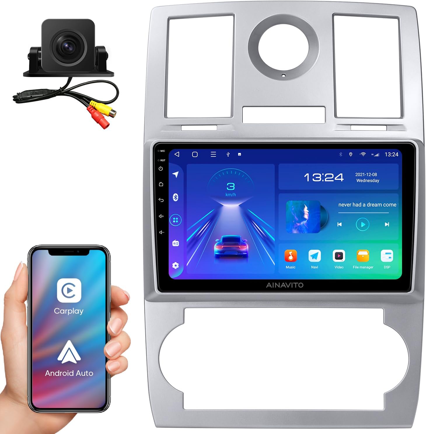 Amazon.com: for Chrysler 300C 2004-2011 Car Radio | Wireless CarPlay ...