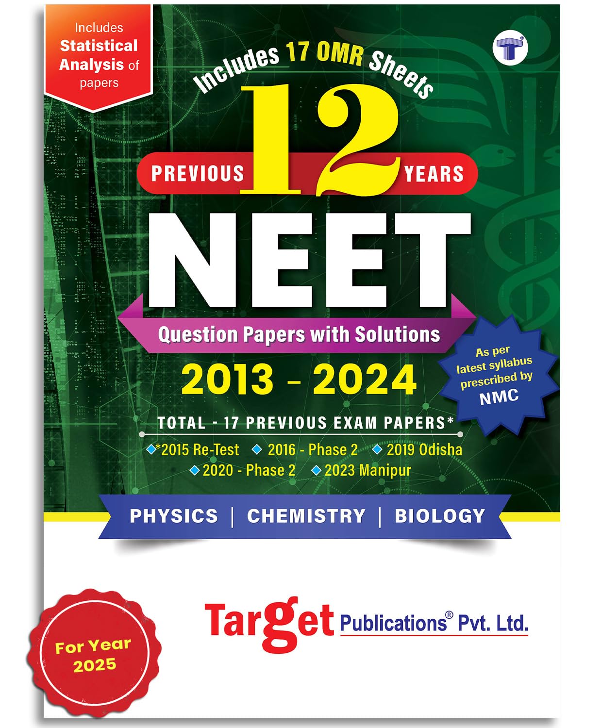 Buy NEET Previous Year Question Papers with Solutions for 2025 Exam ...