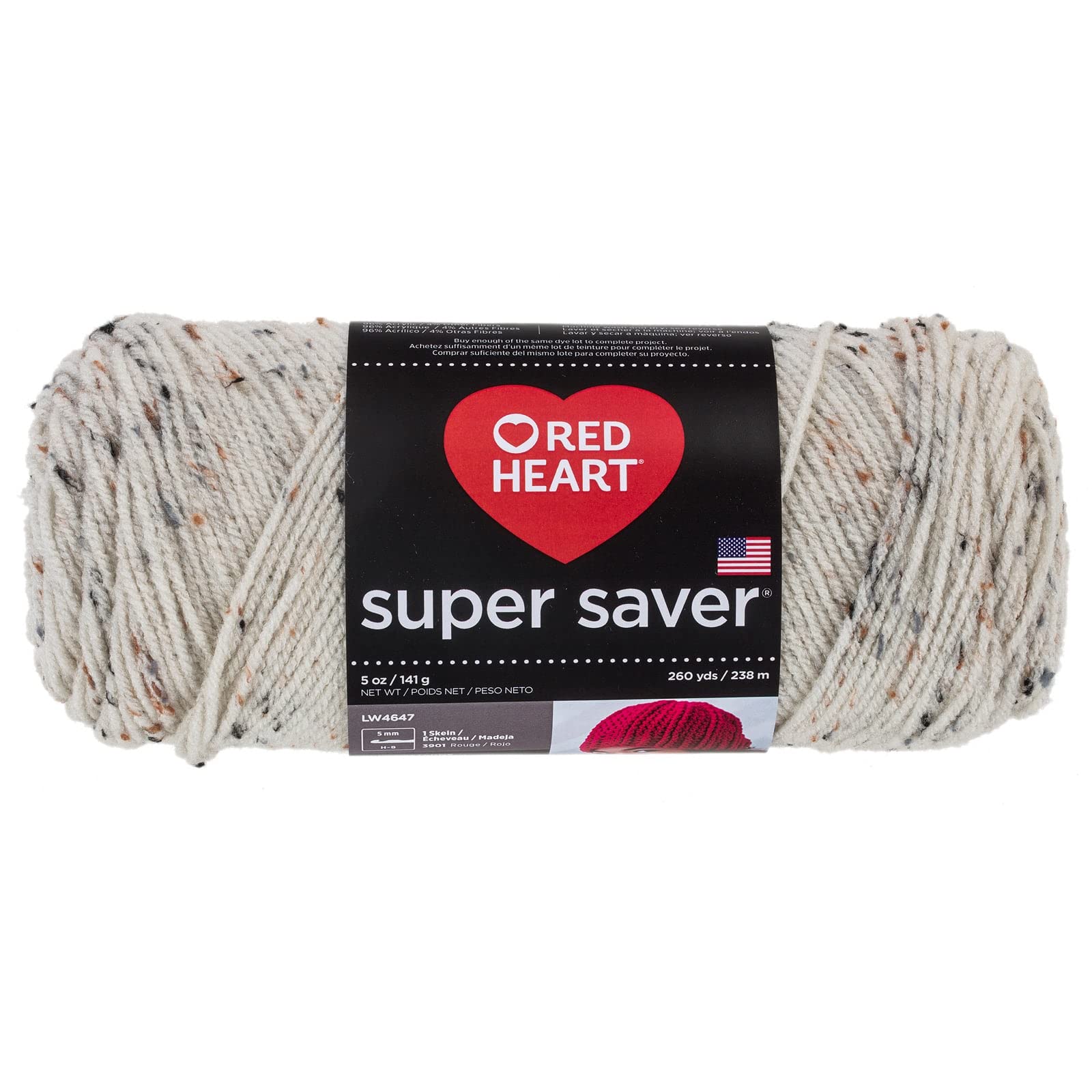Amazon.com: Super Saver Yarn by Red Heart - Fleck Yarn for Knitting ...