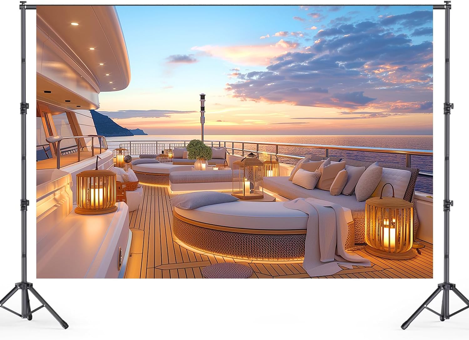 Amazon.com : Yeele 7x5ft Luxury Cruise Backdrop for Photography Sea ...