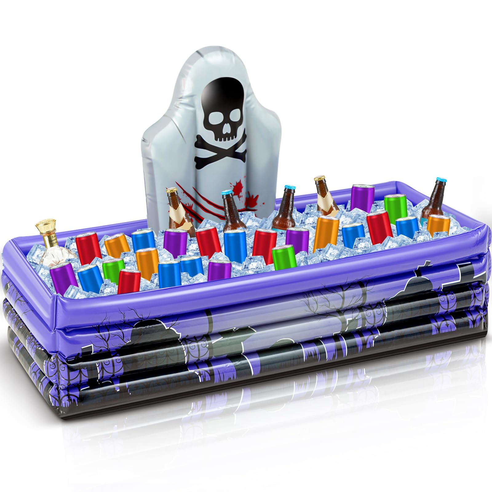 Amazon.com: Aoriher 40 Inch Halloween Inflatable Cooler Drink Coffin ...