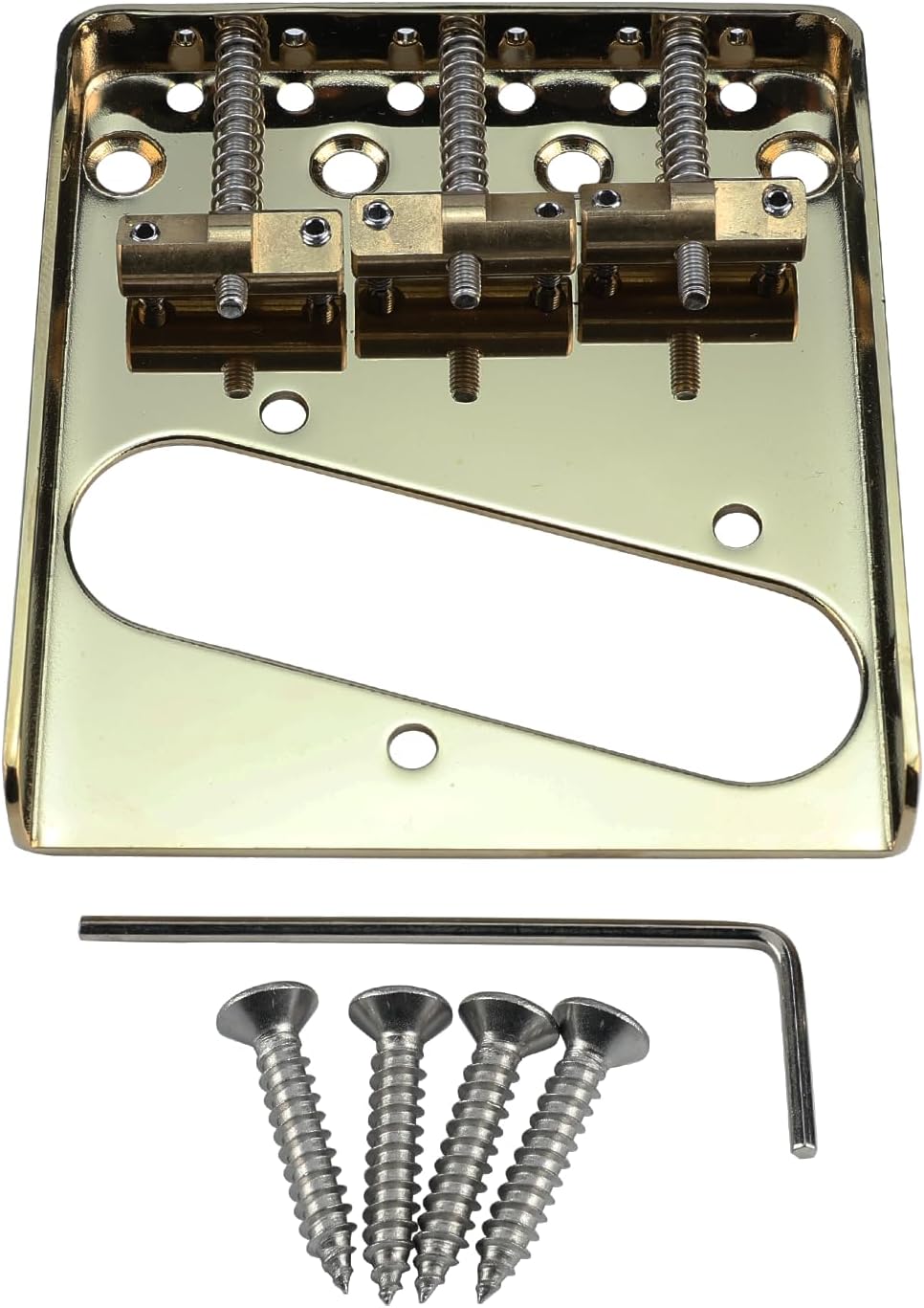 Amazon.com: OVSAL Vintage Fixed Guitar Bridge with Brass Compensated 3 ...