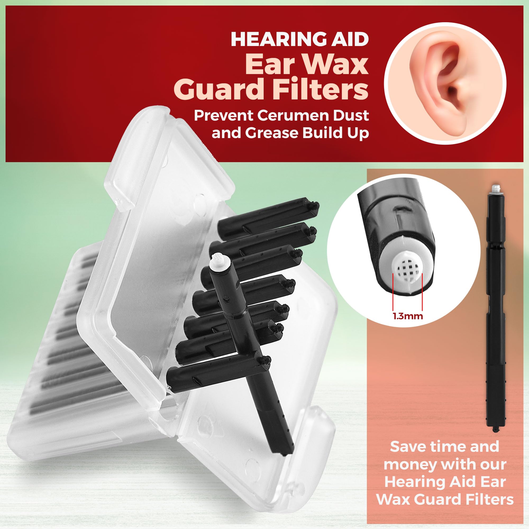 Snapklik.com : MEDca Hearing Aid Ear Wax Guard Filters - 5 Pack/40 ...