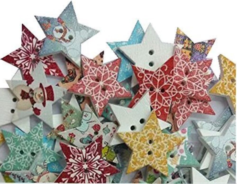 Special Touches Gold Glitter Star 13mm Resin Buttons - Pack of 50 ...