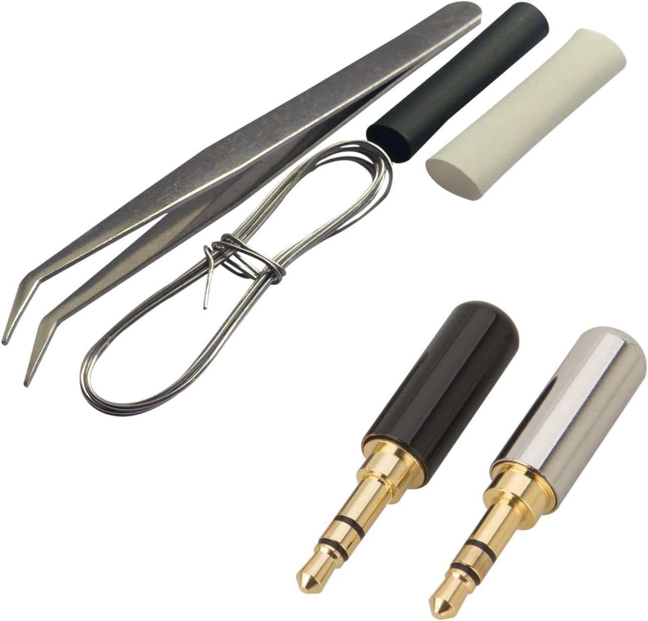 Amazon.com: Timibis 3 Pole 3.5mm Male Repair Headphone Jack Plug Metal ...