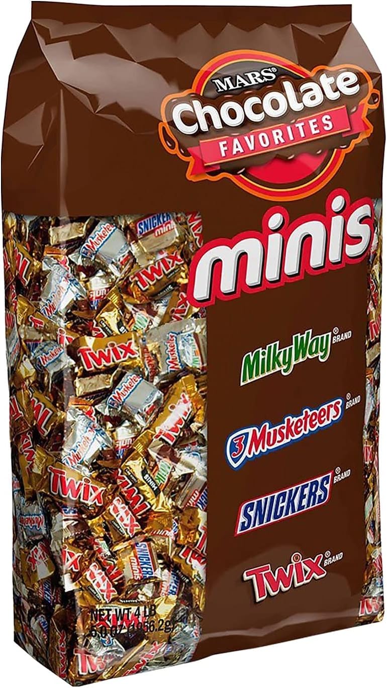 Amazon.com : M&M'S Milk Chocolate, M&M'S Peanut, SNICKERS, TWIX & MILKY ...