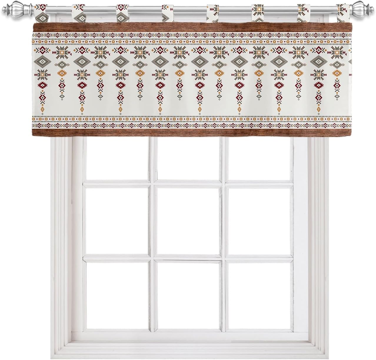 Amazon.com: Chucoco Tab Top Valance for Windows Tribal Southwest ...