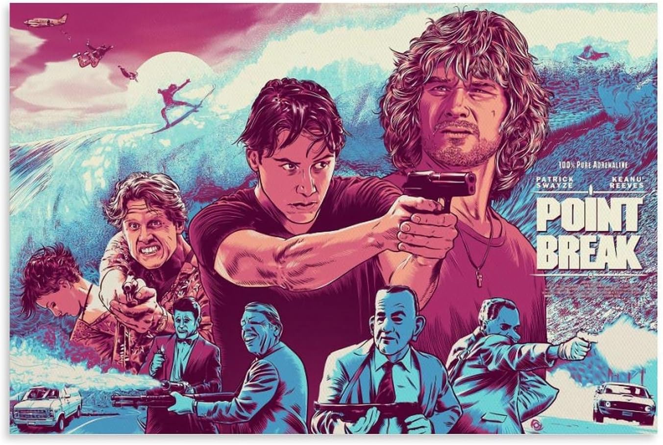 Amazon.com: EkeSa Point Break Movie Vintage Poster Canvas Posters for ...