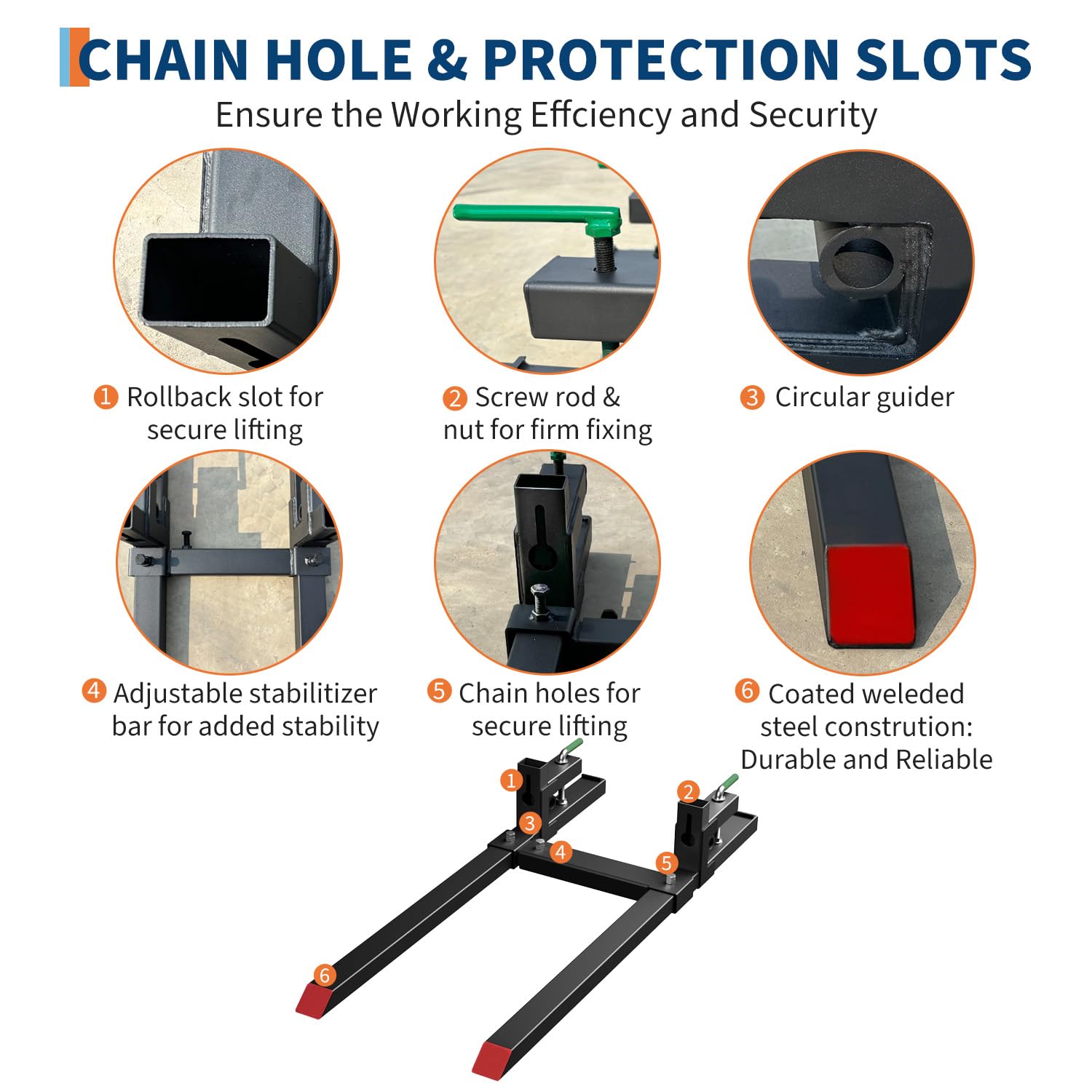 Snapklik.com : Debris Forks For Tractor Bucket,Adjustable Clamp On ...