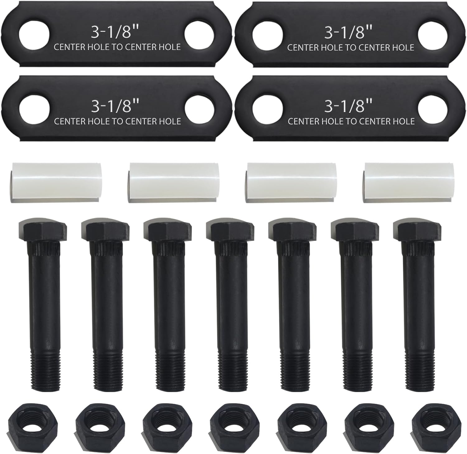 Amazon.com: LUXTRKSTO 1Set Trailer Shackle Kit 3-1/8" Straps, Tandem ...