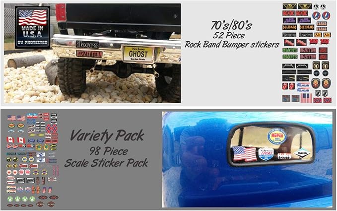 Amazon.com: Bumper/Window Decals for RC Scale cralwer - 2 Styles ...