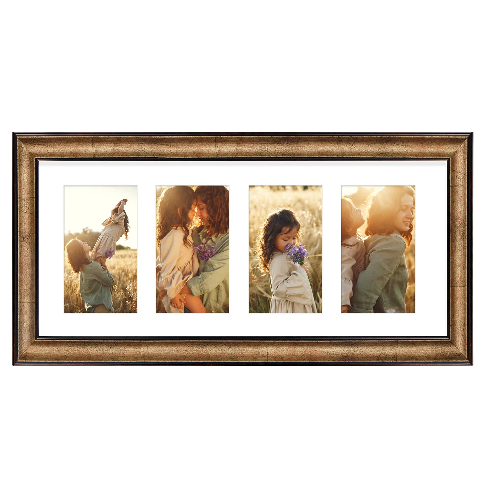 Amazon.com - Frametory, 8x20 Picture Frame - for Four 4x6 Photos, Four ...