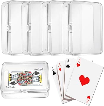 Clear Plastic Playing Card Case Set - 4Pcs Blank Playing Card Storage ...