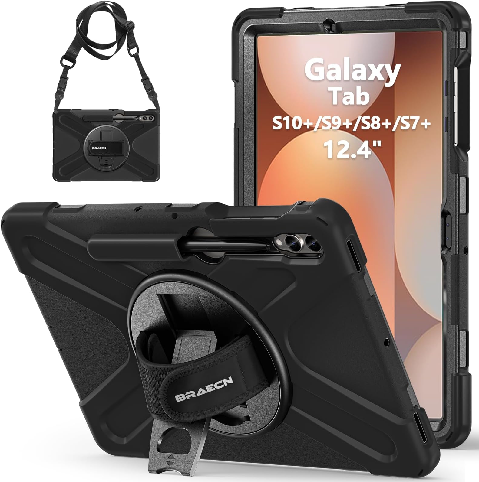 BRAECN Case for Samsung Galaxy Tab S10+/S9 FE+/S9+/S8+/S7 FE/S7+ 12.4 ...