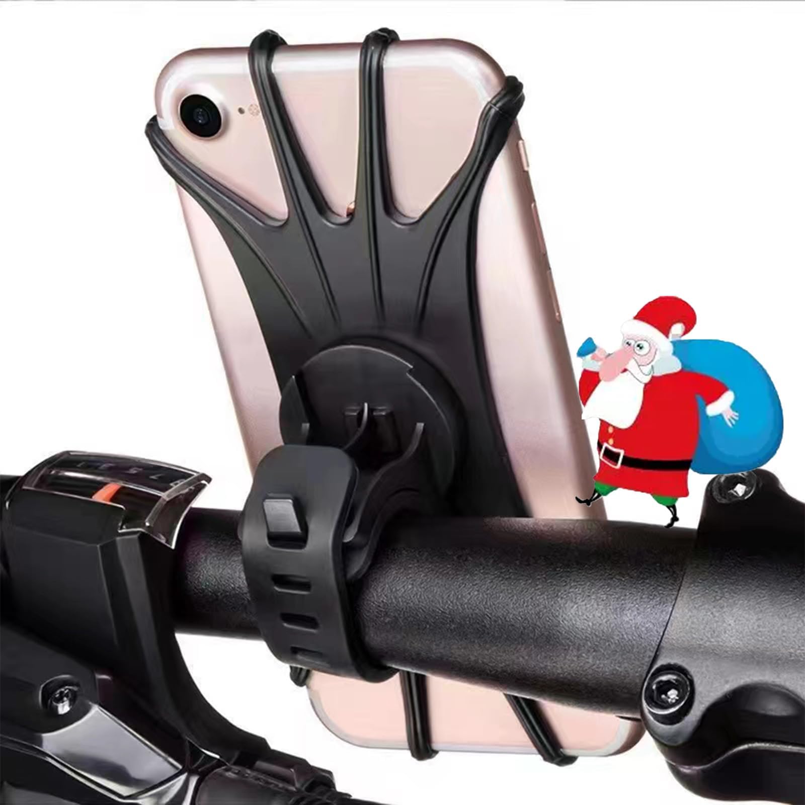 Amazon.com: Angok Bike Phone Mount, Motorcycle Handlebar, 360° Rotation Silicone Bicycle Phone ...