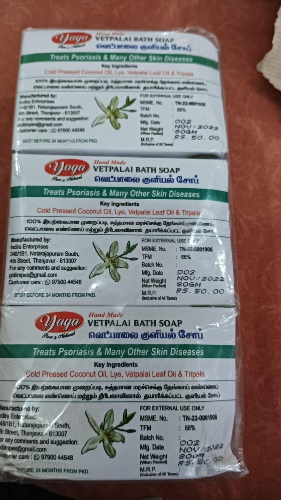Buy Yaga Bath soap Vetpalai Organic Homemade Soap | Cold Processed ...