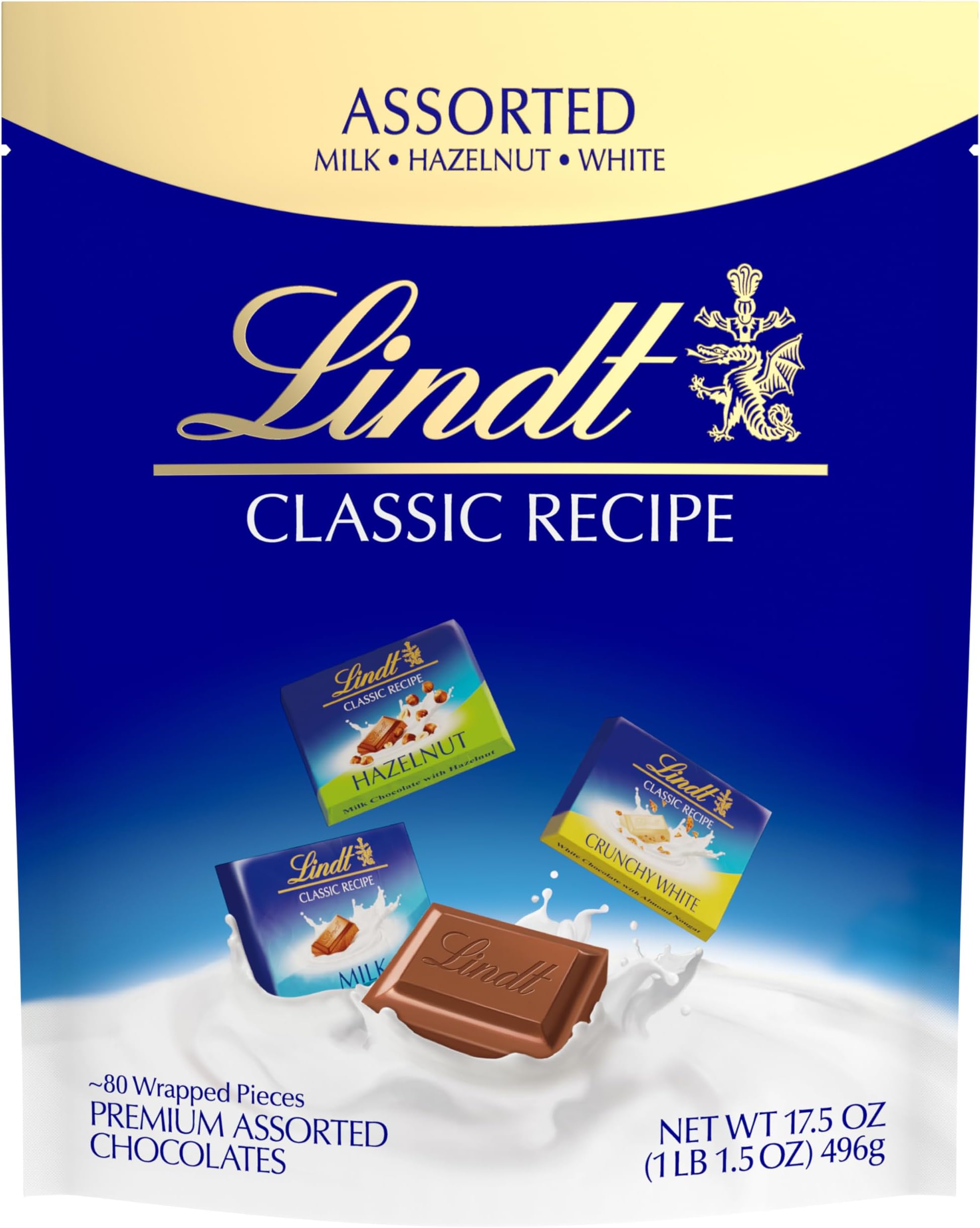 Amazon.com: Lindt Choco Wafer Assorted Sharing Box 138g - Milk, Dark, and Hazelnut Chocolate ...
