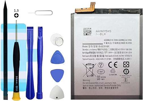 Amazon.com: EB-BG781ABY Replacement battery for Galaxy S20 FE 5G SM-G781B A52 A52S,Rechargeable ...