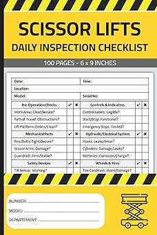 Scissor Lifts Daily Inspection Checklist: Scissor Lift Pre-Use ...
