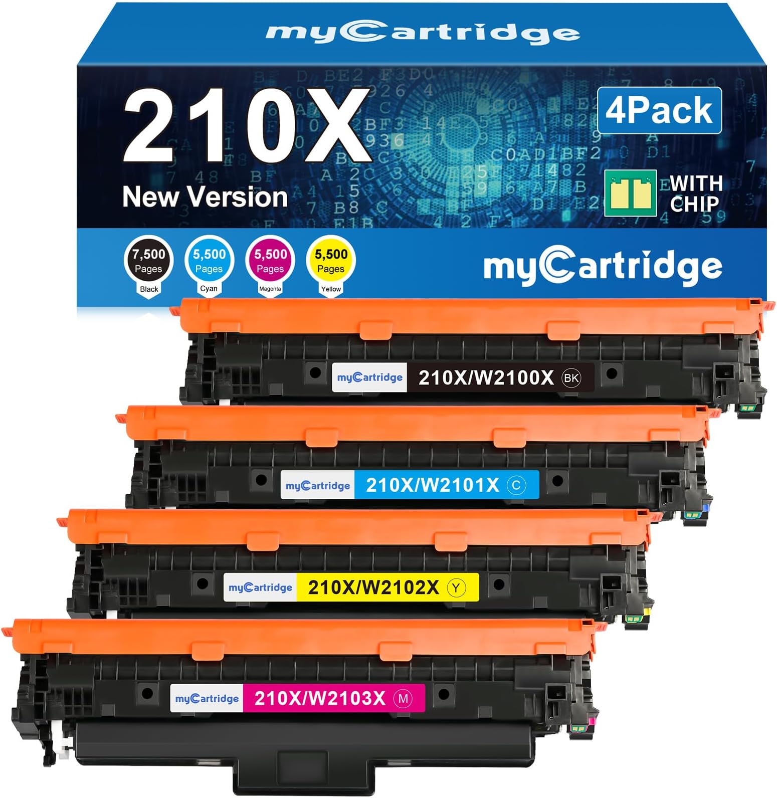 Amazon.com: 210X Toner Cartridges 4 Pack High Yield (with Chip) Compatible Replacement for HP ...
