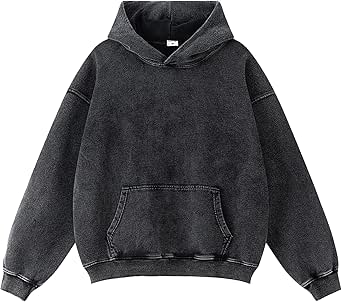 Oversized Hoodie Men Trendy Long Sleeve Hooded Shirts Drawstring ...
