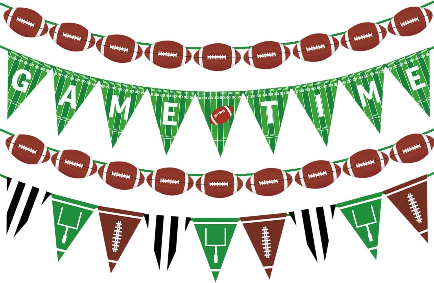 Amazon.com: 5 Packs Football Birthday Banner Football Party Banner ...
