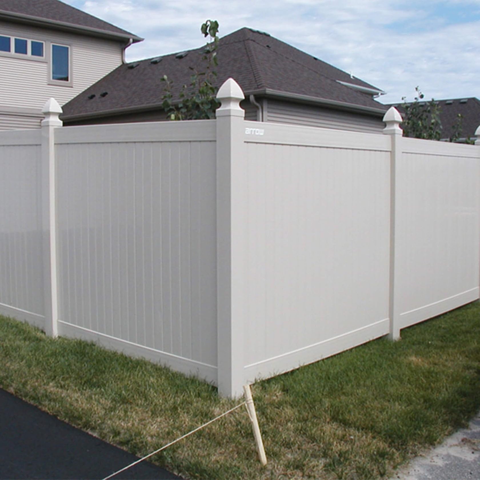 Snapklik.com : Vinyl Pre-Routed Corner Posts, Fence Caps Included ...