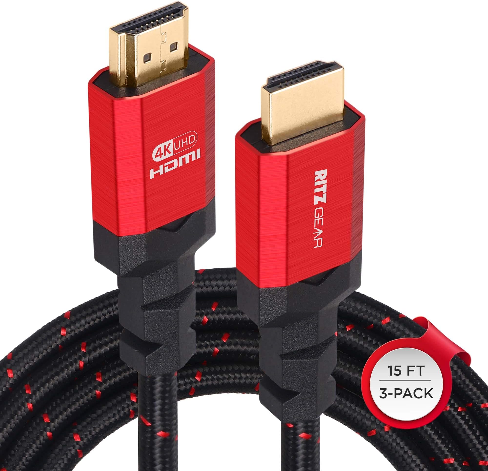 Amazon.com: Cable Matters 3-Pack High Speed HDMI Cable 15 ft with 4K ...