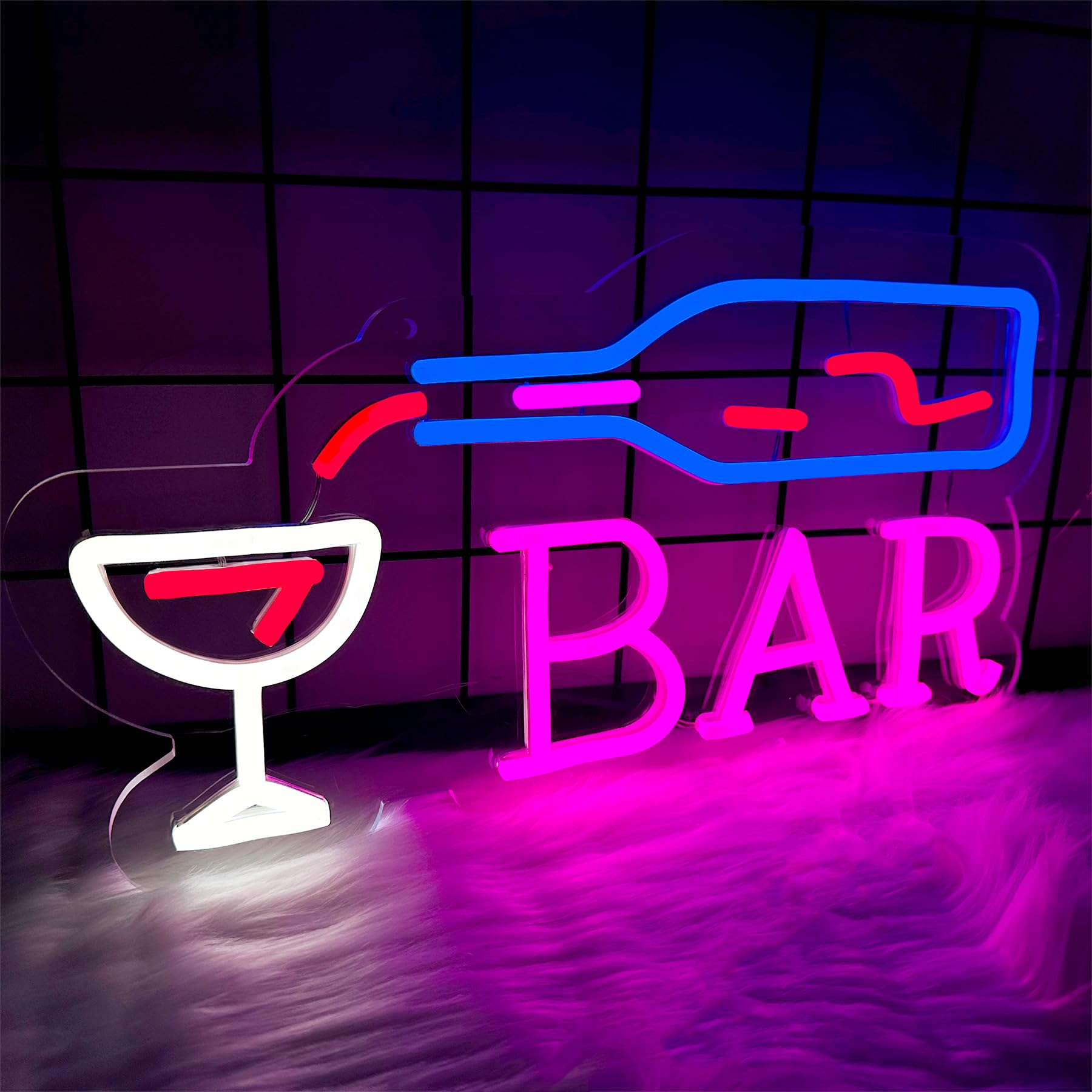 Neon Bar Signs, LED Bar Lights Neon Signs for Man Cave Decor, USB ...