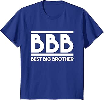 Amazon.com: Best Big Brother BBB Shirt Cute Best Brother T-Shirt ...