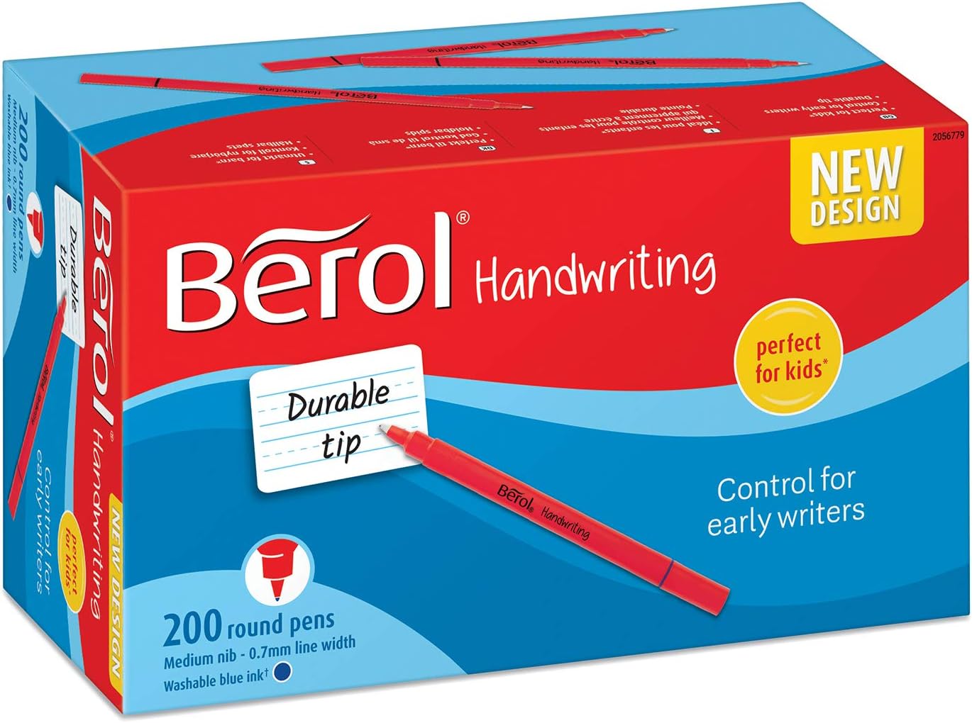 Berol Handwriting Pens | Round Shape | Washable Blue Ink | Bright ...