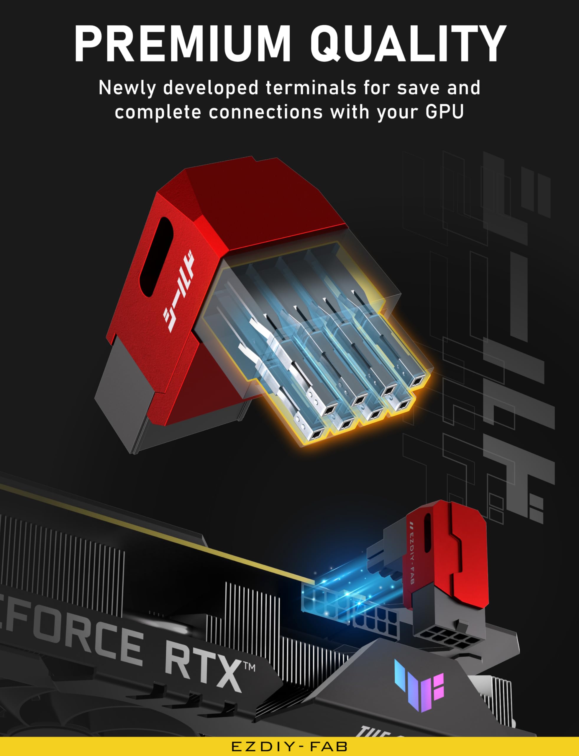 Snapklik.com : EZDIY-FAB Shield Series 8-Pin PCIe GPU Power Adapter