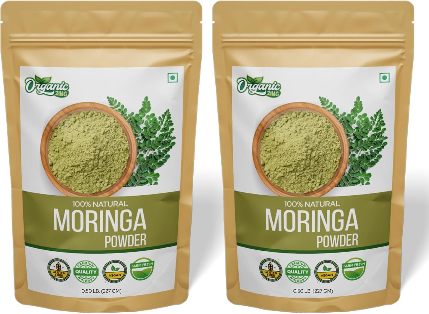 ORGANIC ZING Moringa Leaf Powder | Moringa Powder | Pure and Vegan ...