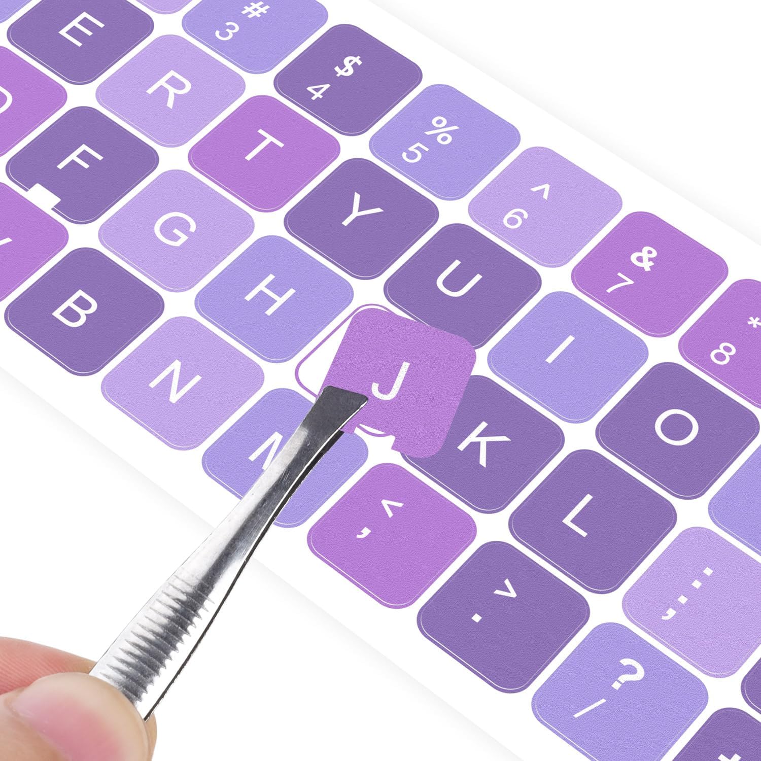 2PCS English Keyboard Stickers with Tweezer, Universal Keyboard Sticker ...